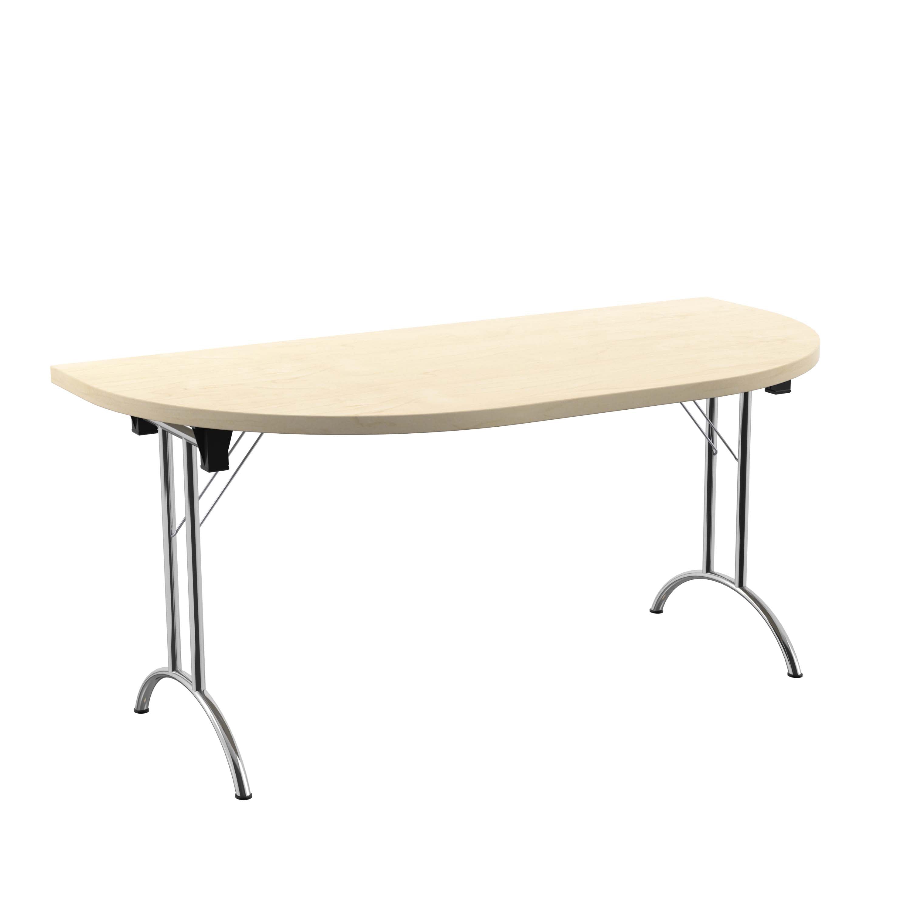 One Union D-End Folding Table - Maple | NWOF