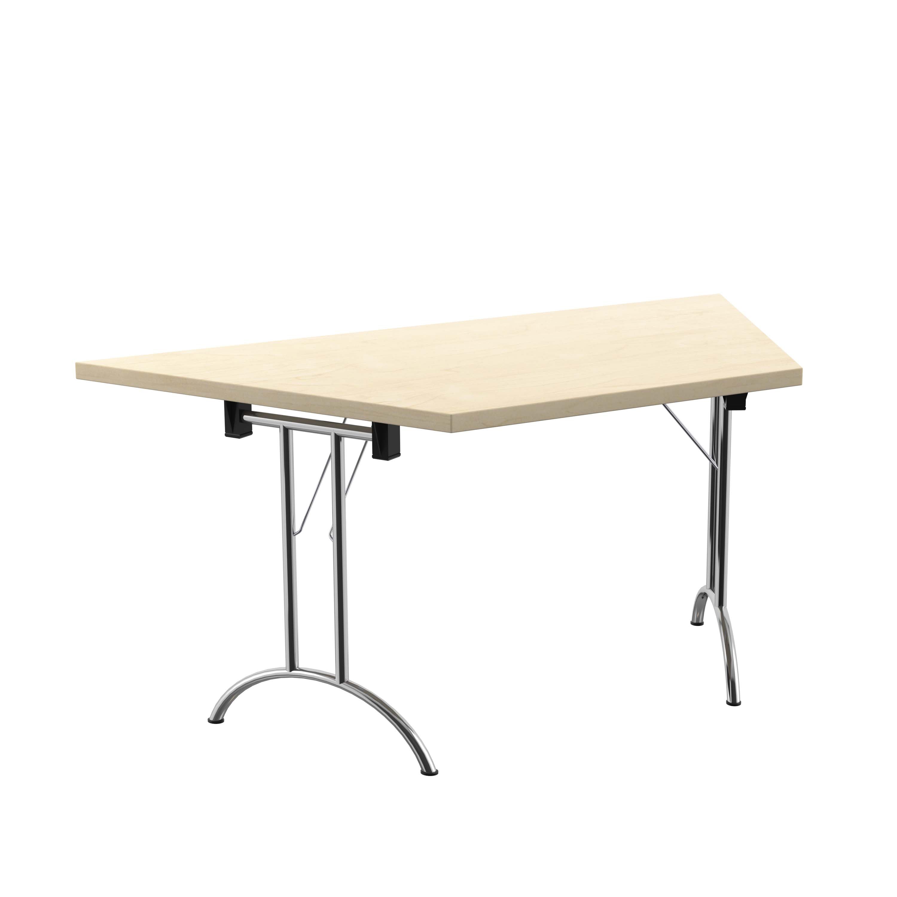 One Union Trapezoidal Folding Table - Maple | NWOF