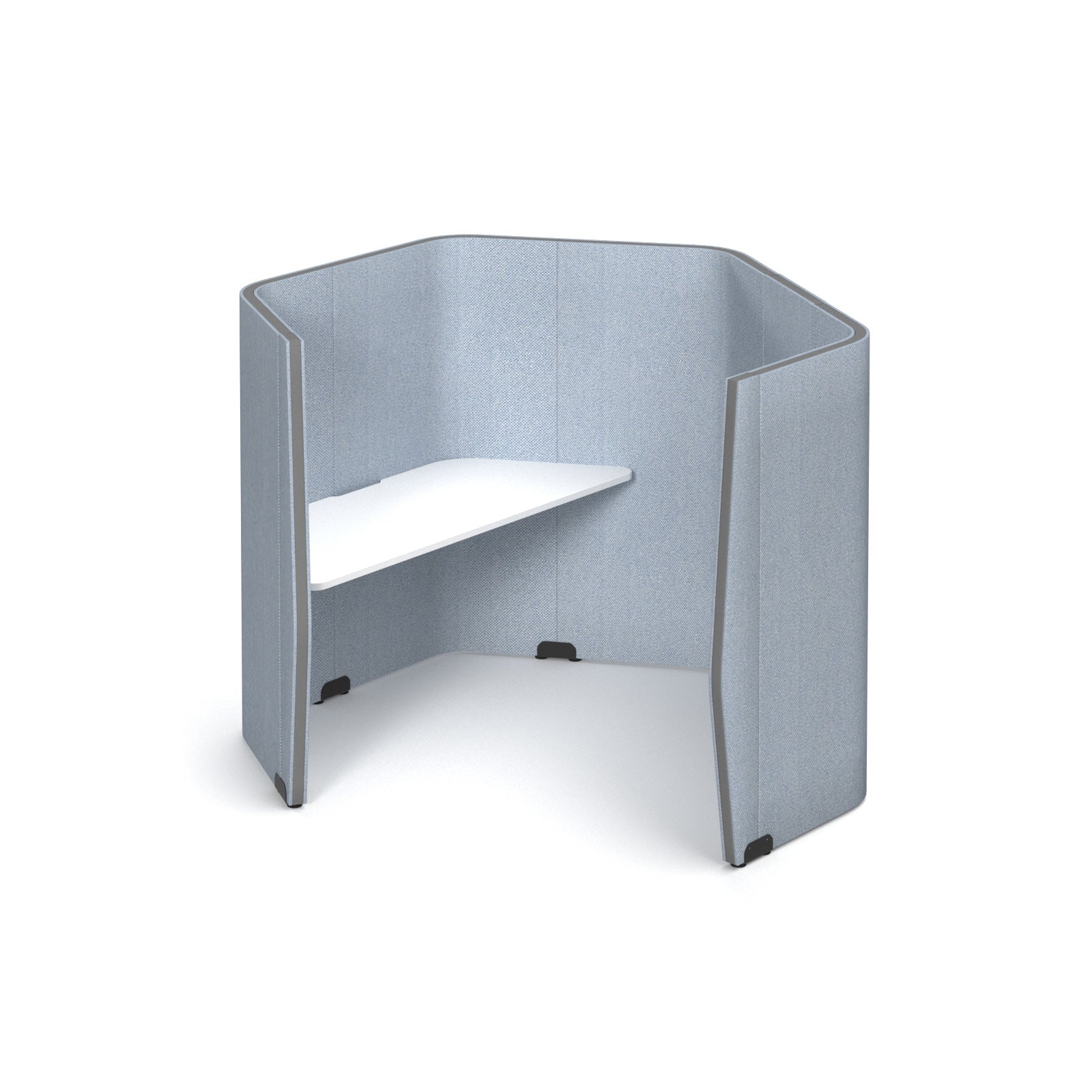 Priva Large Hexagonal Left Hand Workstation Pod 1500mm High | NWOF