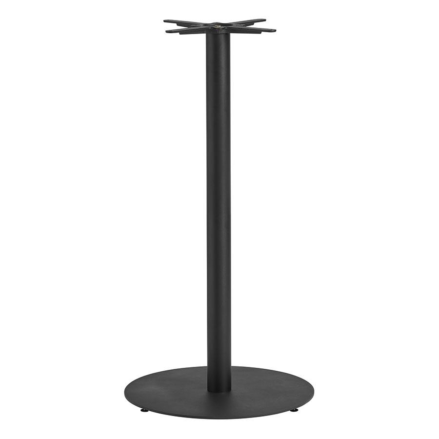 Boston Sleek Black Bar Height Table Base - Large Round | NWOF