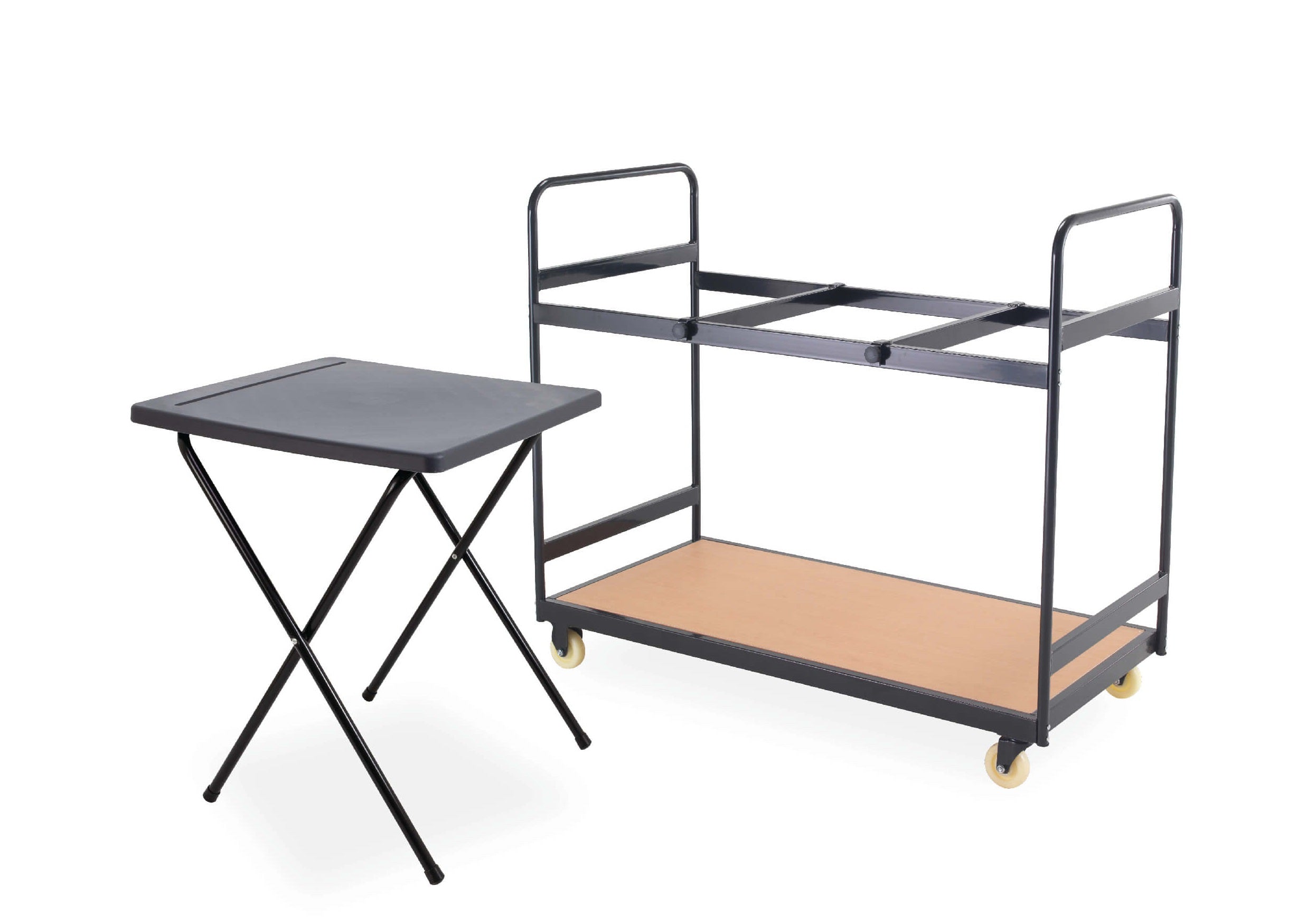 Titan Exam Desk & Trolley Bundle x 20 - Charcoal | NWOF