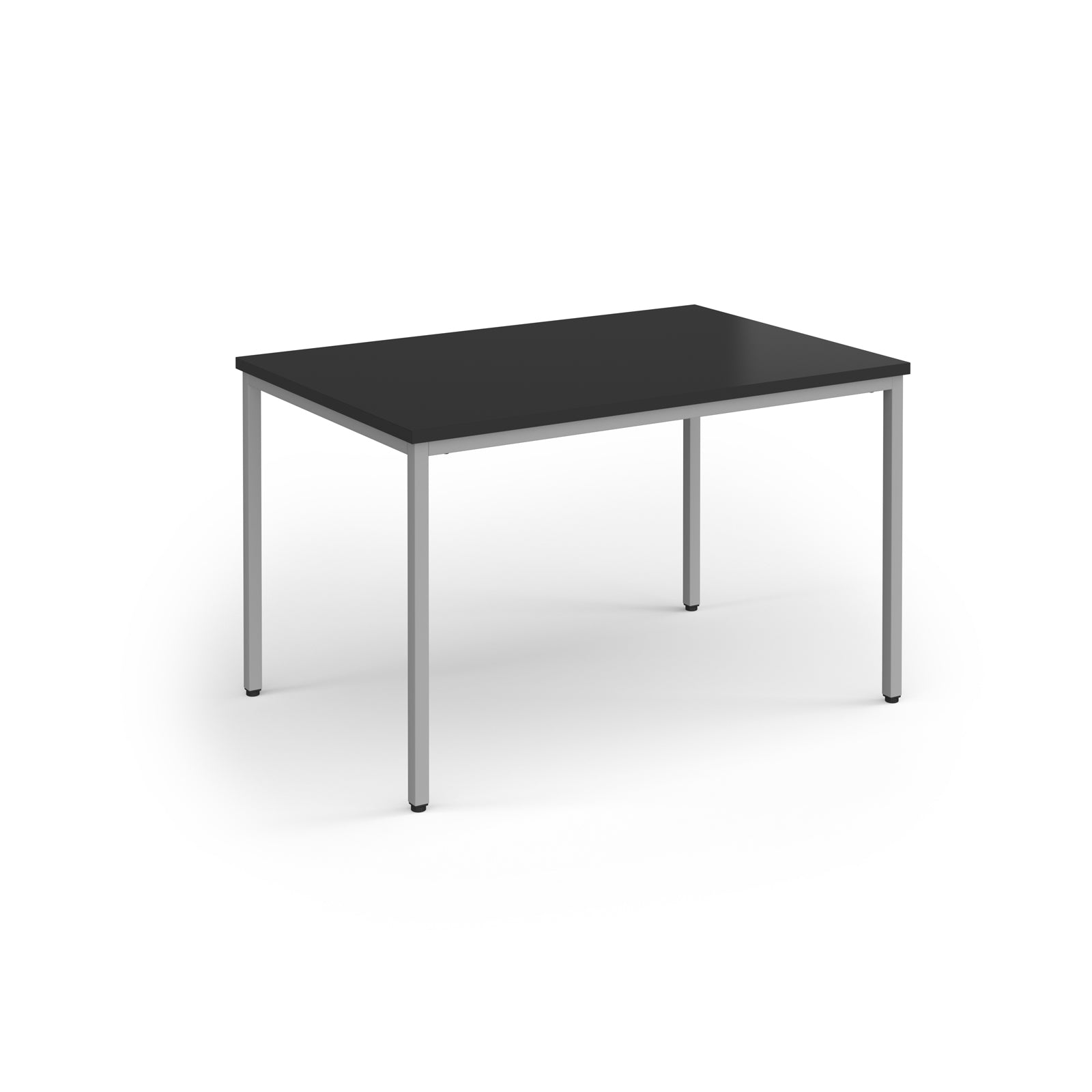 Flexi 25 Rectangular Table With Silver Frame - Black | NWOF