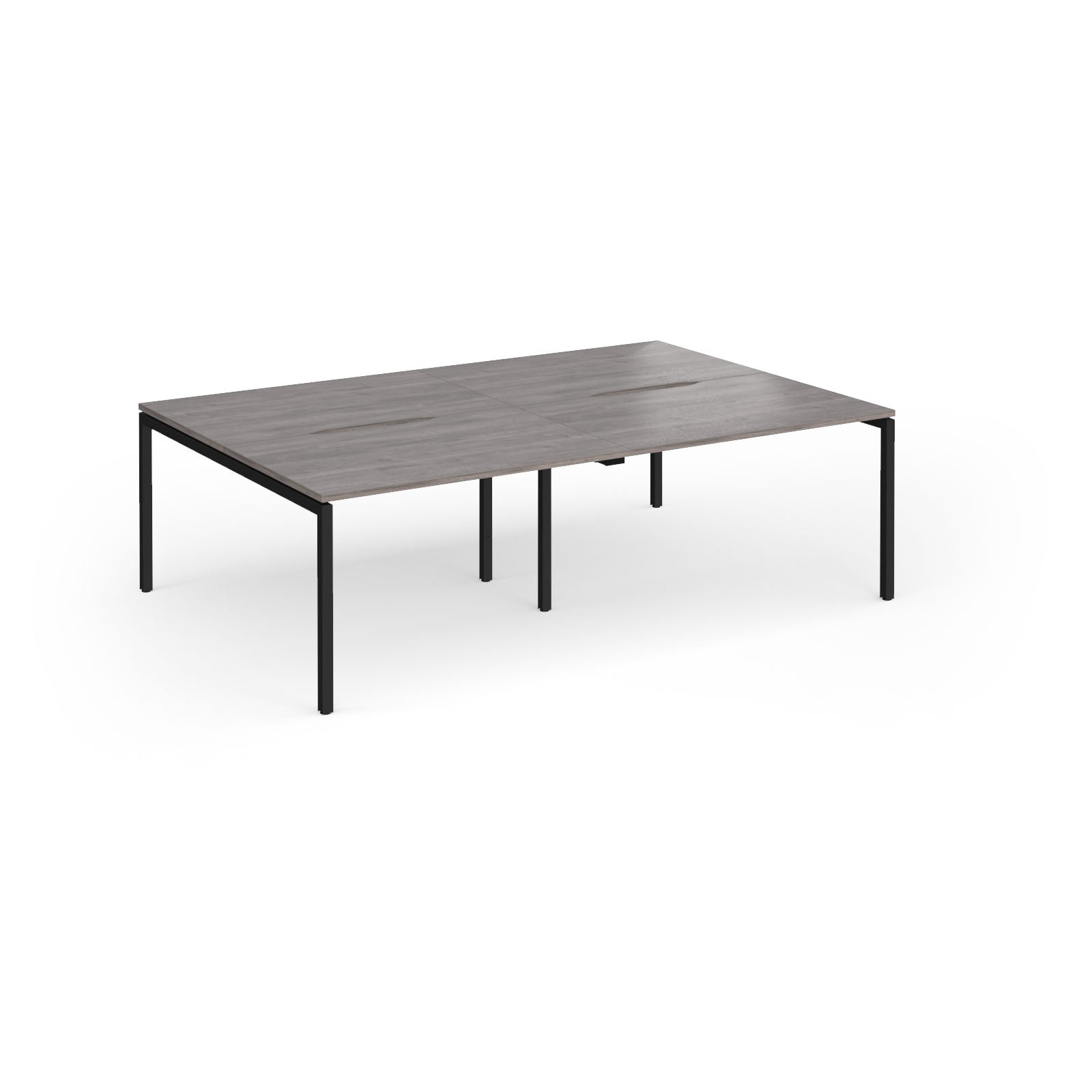Connex Plus Goal-Post Double Back To Back Desk - Grey Oak– NWOF