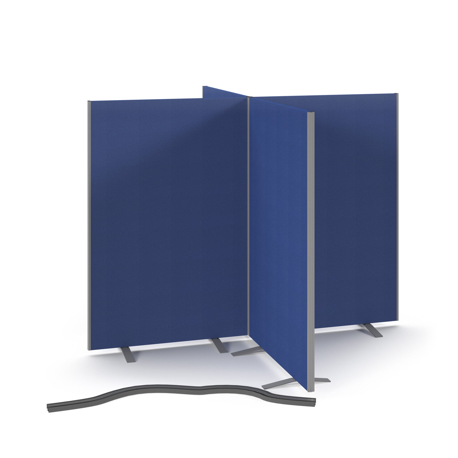 Floor Standing Fabric Screen 4 Way Panel Linking Strip | NWOF