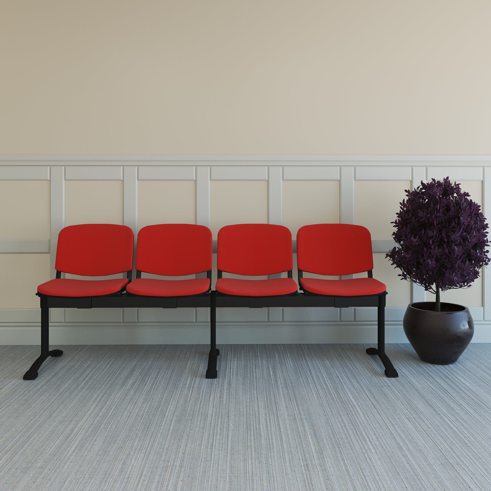 Taurus Plastic Bench Seating - 4 Wide With 3 Seats & Table | NWOF