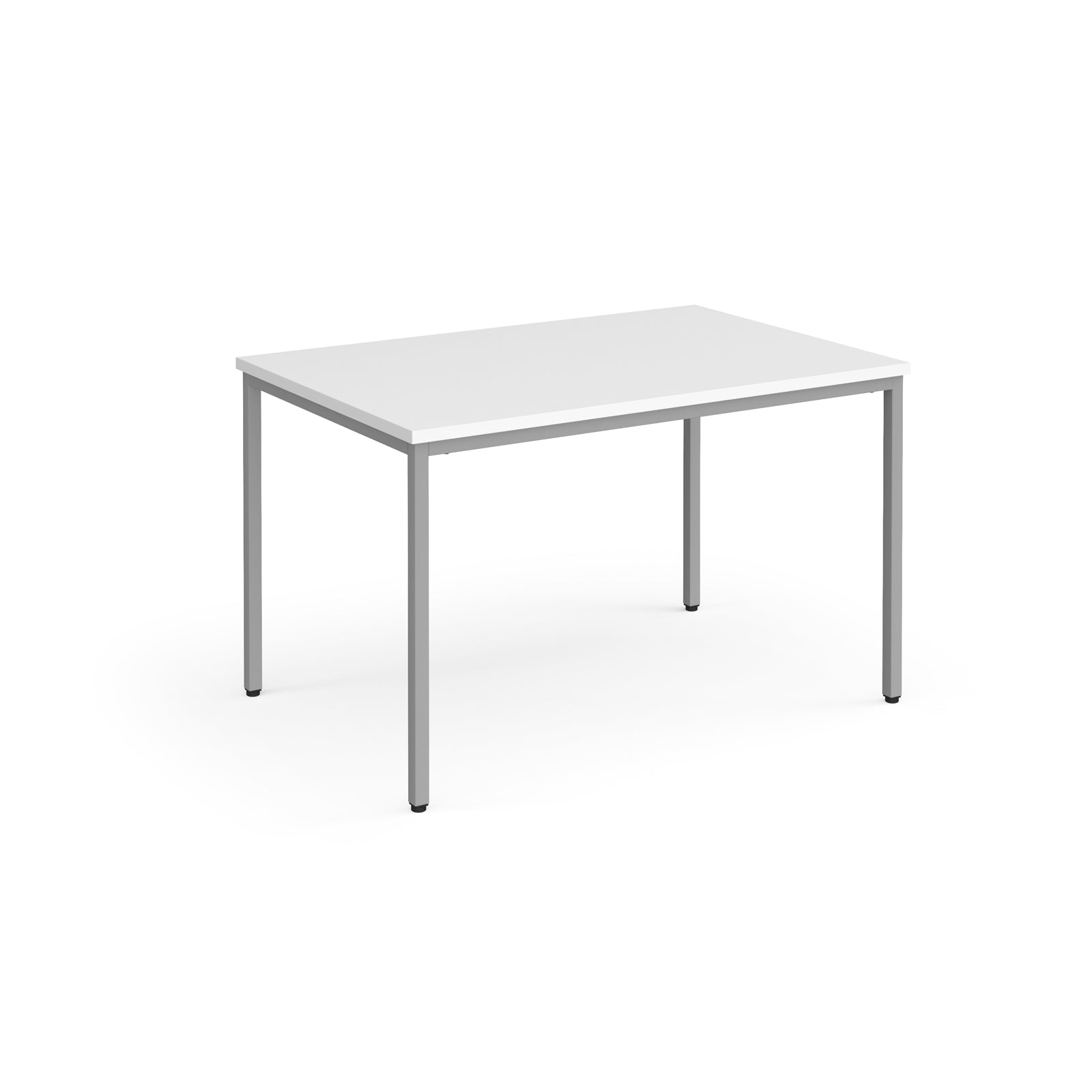 Flexi 25 Rectangular Table With Silver Frame - White | NWOF