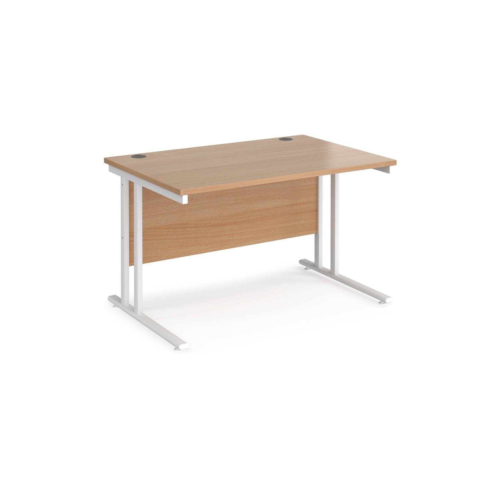 Maestro 25 800mm Deep Straight Desk With Cantilever Leg - Beech | NWOF